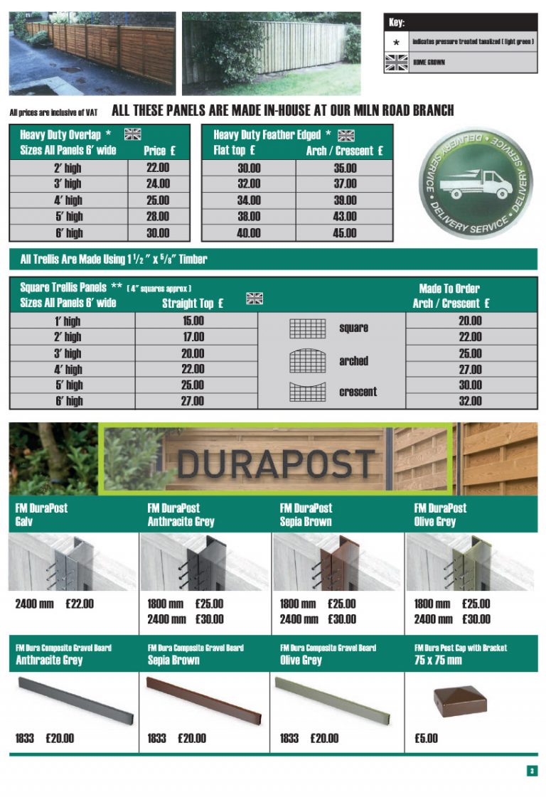 pricelist – Walker Timber and Fencing Ltd